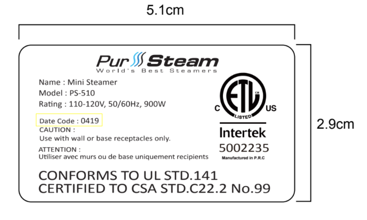 PurSteam Product Recall Survey